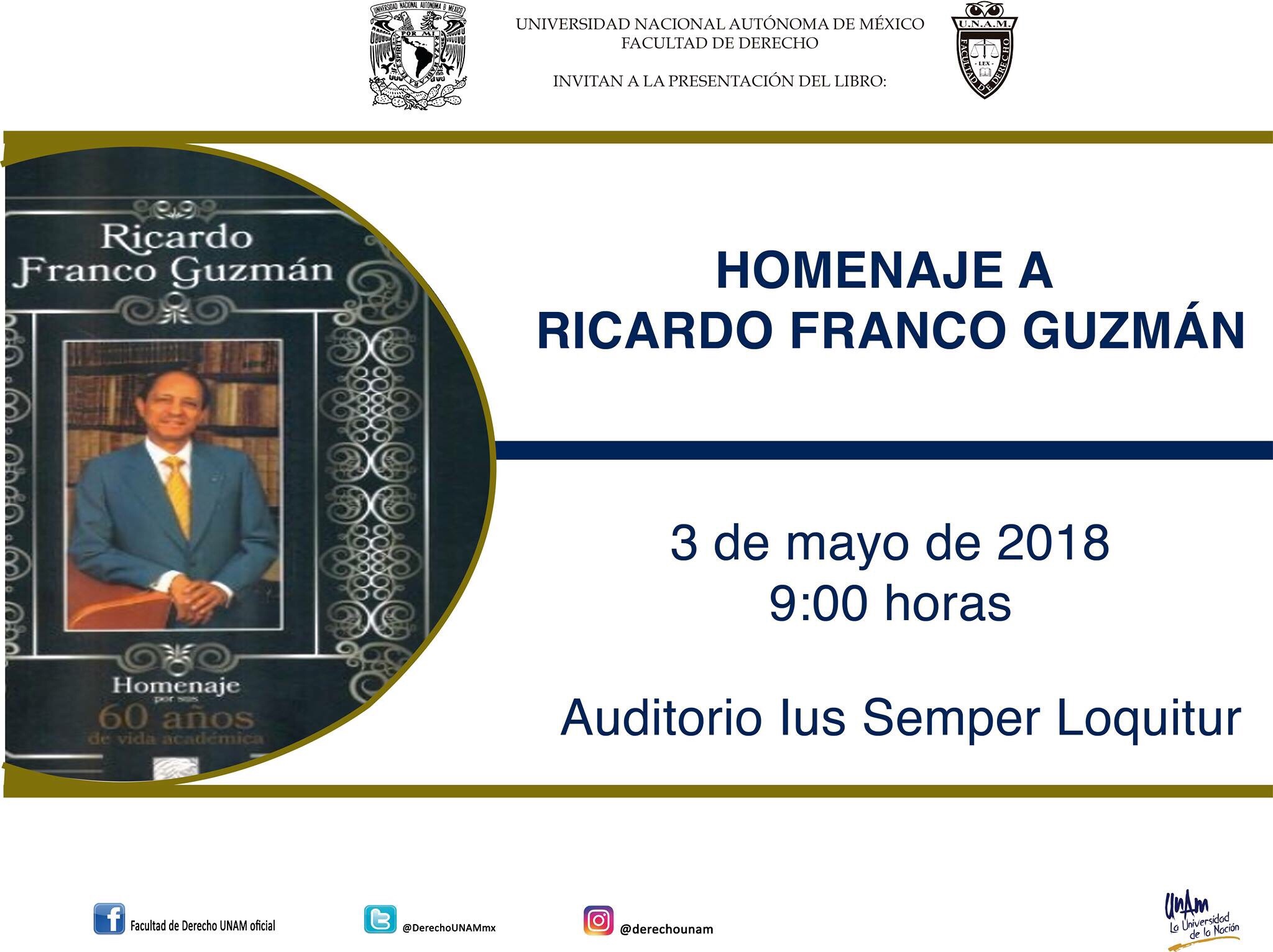 Homenaje al Dr. Ricardo Franco Guzmán « Iusnava